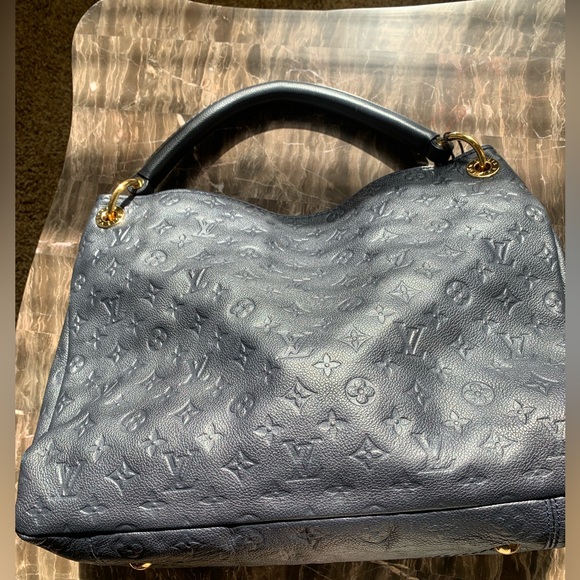 Louis Vuitton | Bags | Navy Blue Louis Vuitton Artsy Monogram Empreinte ...
